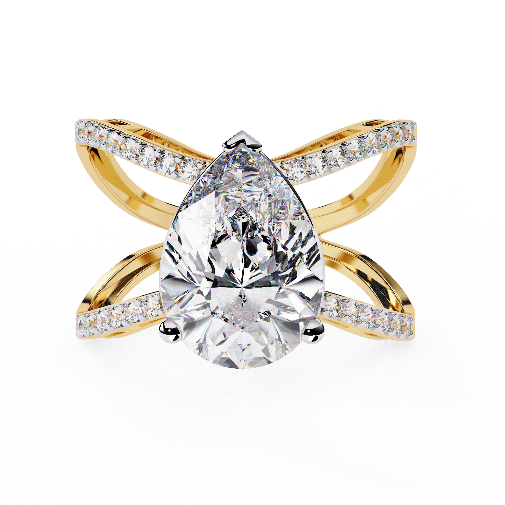 Golden Dawn Pear Diamond Ring | Espira Fine Gems
